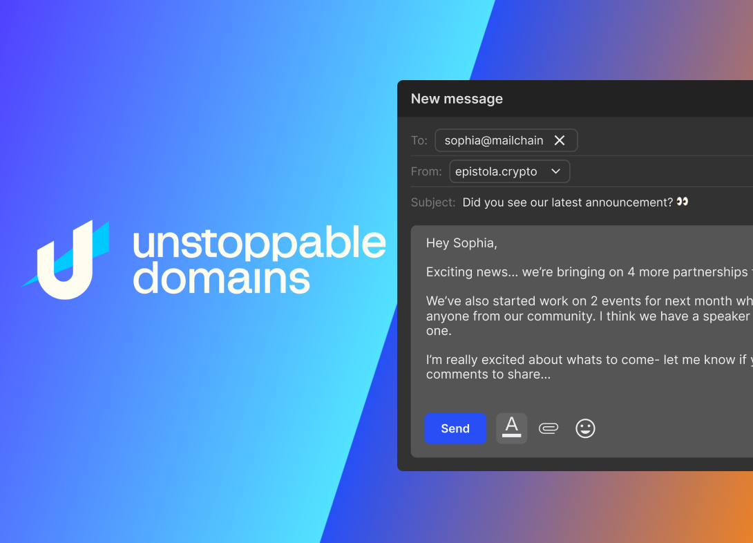 Mailchain Learn | You Can Now Email with Your Unstoppable Domain