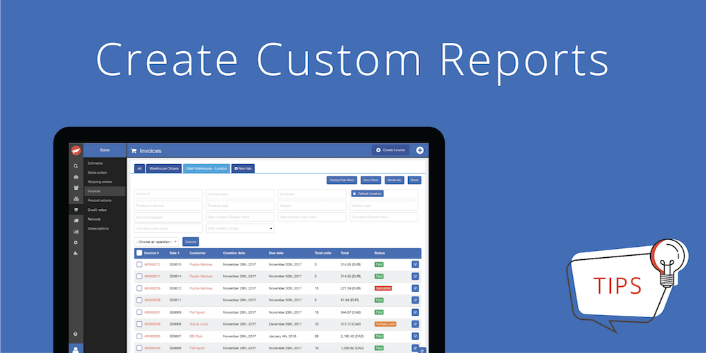 Create & Manage Custom Reports | Erplain