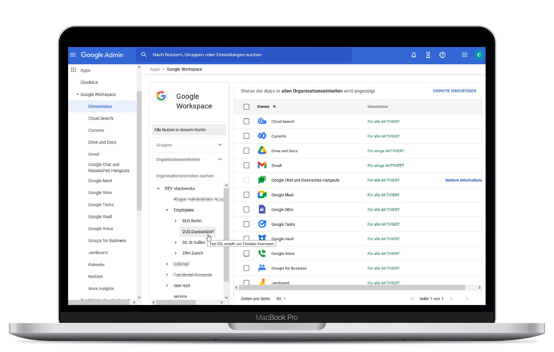 Google Admin Console – eine Schaltzentrale für alle Dienste