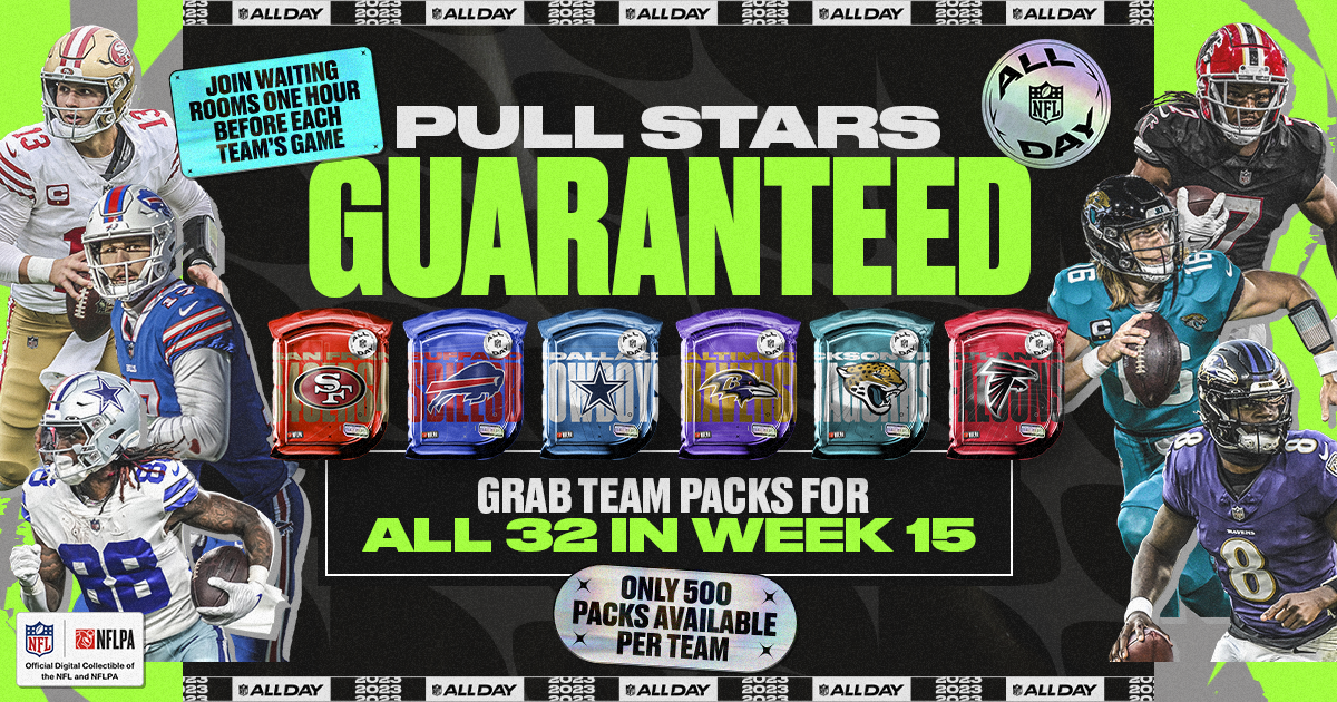 PULL STARS GUARANTEED: Grab Team Packs For All 32 In Week 15