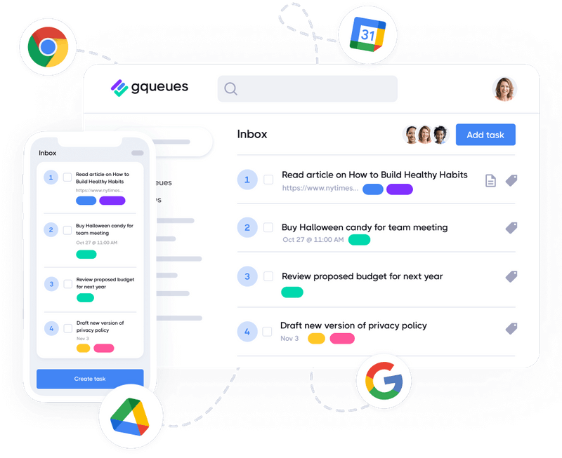 GQueues’ Work Management Features | GQueues