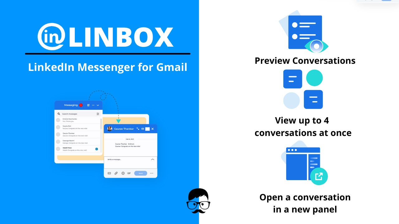 LinBox Extension : LinkedIn Messenger for Gmail | Meet Alfred