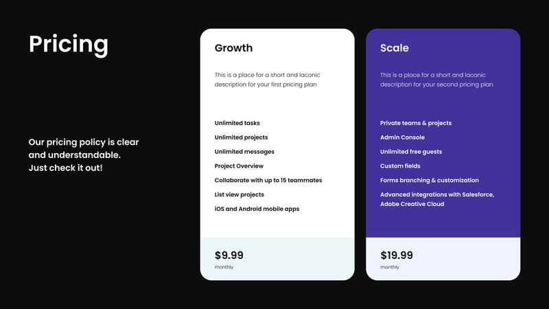 Business Model & Price Slide Templates - slidddo