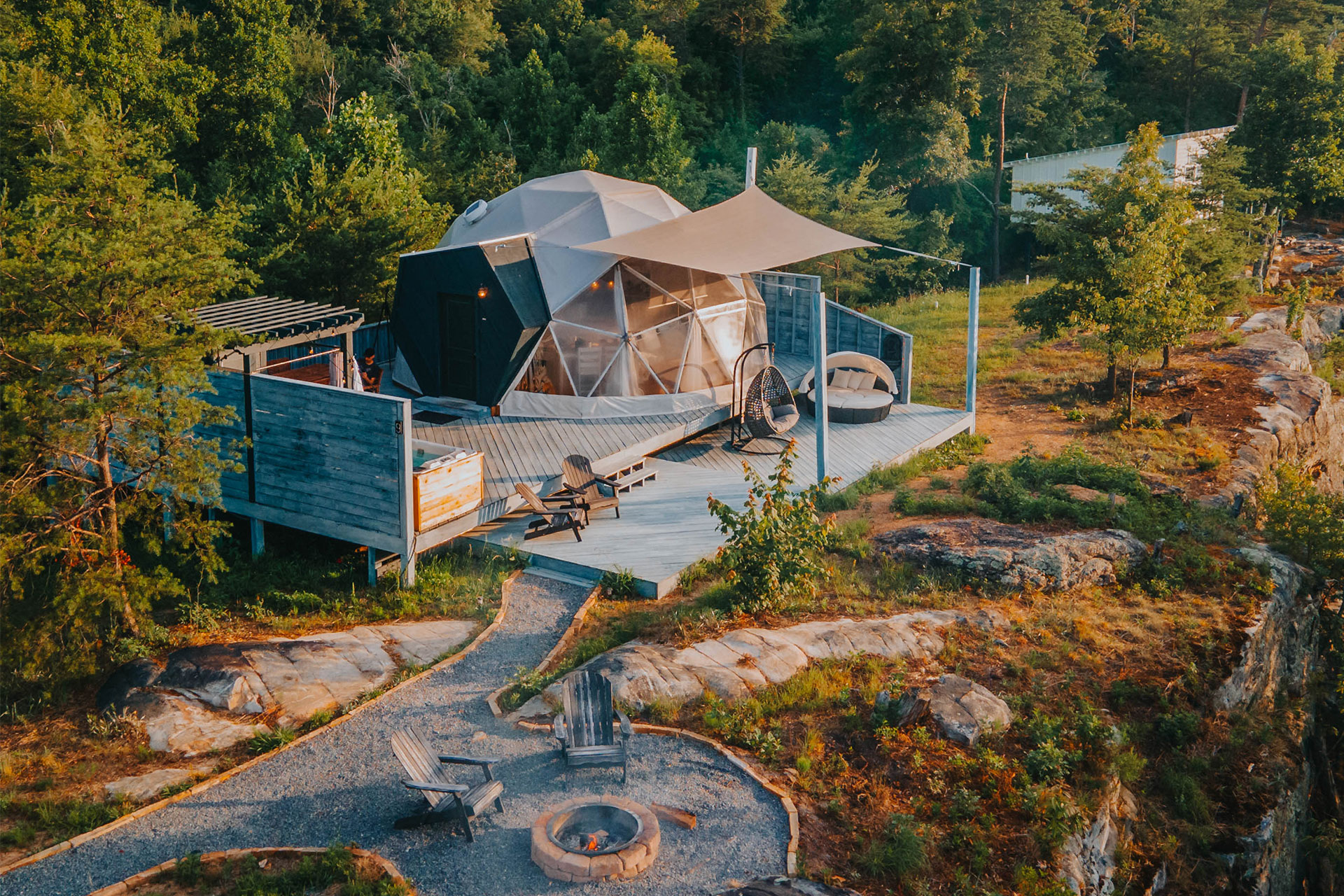 Domes at Bolt Farm Treehouse | Mountaintop Wellness Glamping