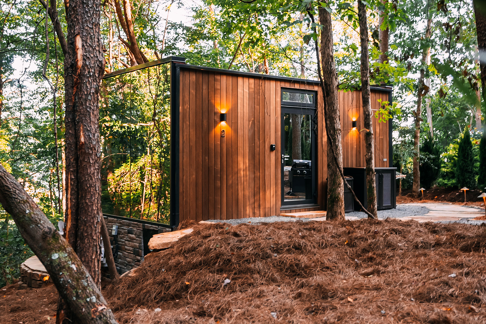 Mirror Cabins at Bolt Farm Treehouse | Luxury Accommodations