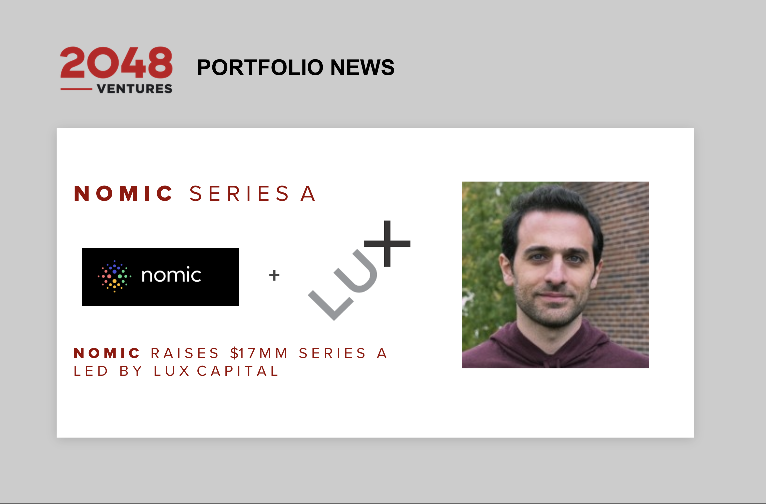 Lux Capital Leads Nomic's $17M Series A | 2048 Ventures