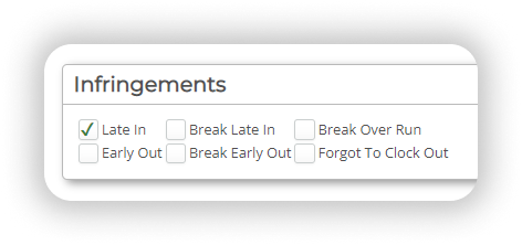 How do I manage lateness when employees work flexible shifts?