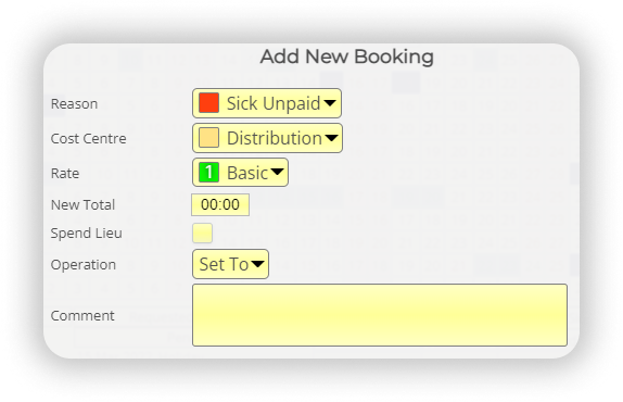 How do I record an absence due to sickness?