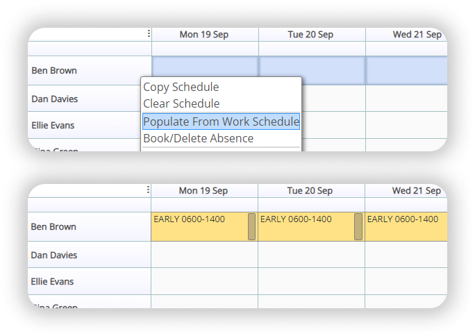How do I set up an Employee to be included in the Rota?