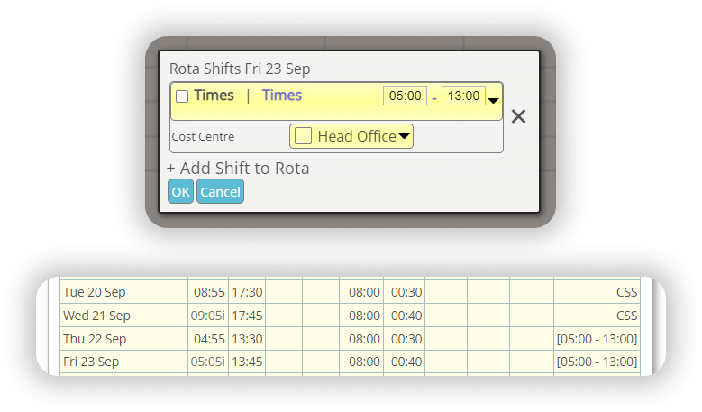 How do I set up an Employee to be included in the Rota?
