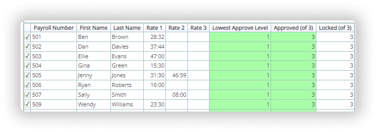 How do I bulk approve Timesheets?