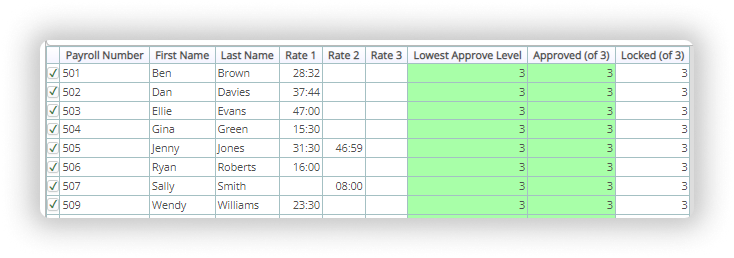 How do I bulk approve Timesheets?
