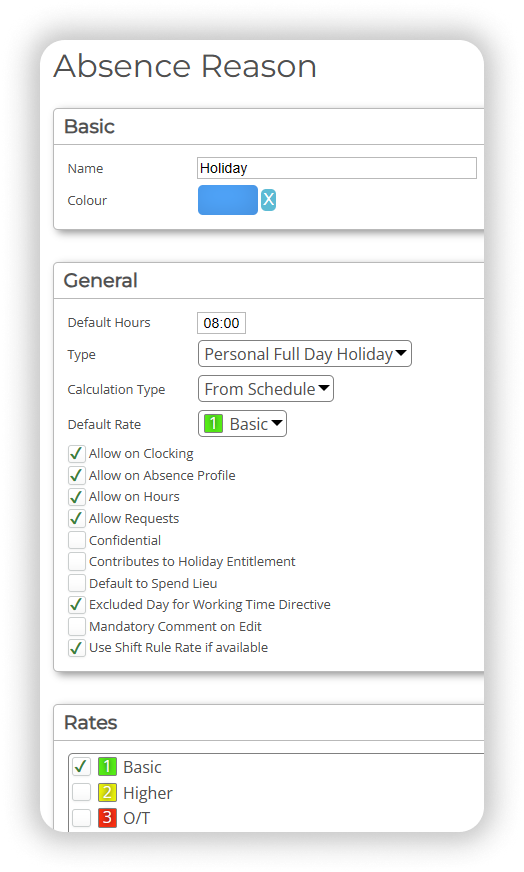 How do I create an Absence Reason?