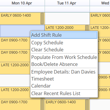 How do I build a Rota using Shift Rules?