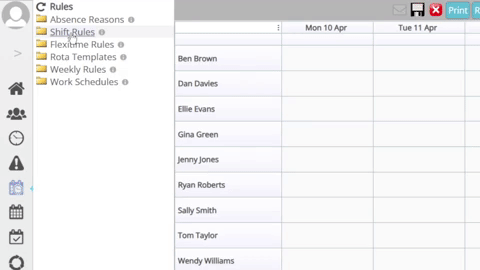 How do I build a Rota using Shift Rules?
