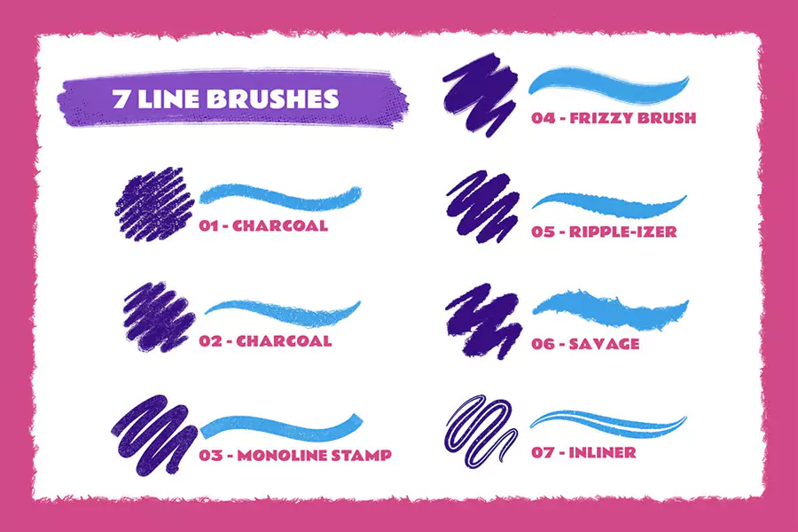 Rough & Raw – Procreate Brush Set (2023 Update)