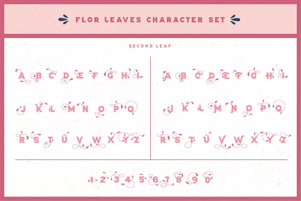 Flor Layered Font & Floral Extras
