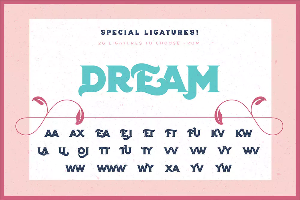 Flor Layered Font & Floral Extras