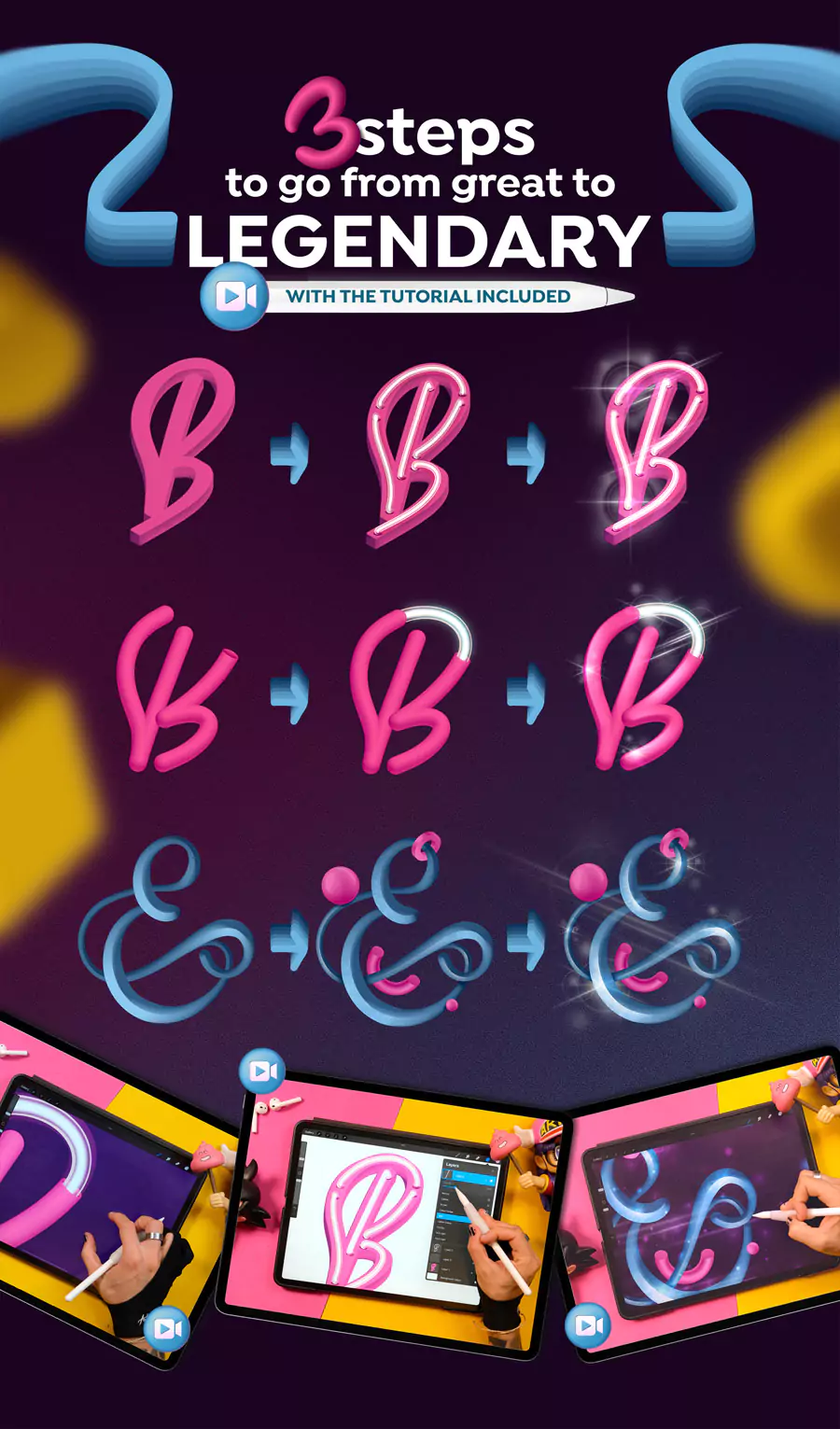 Instant 3D Lettering