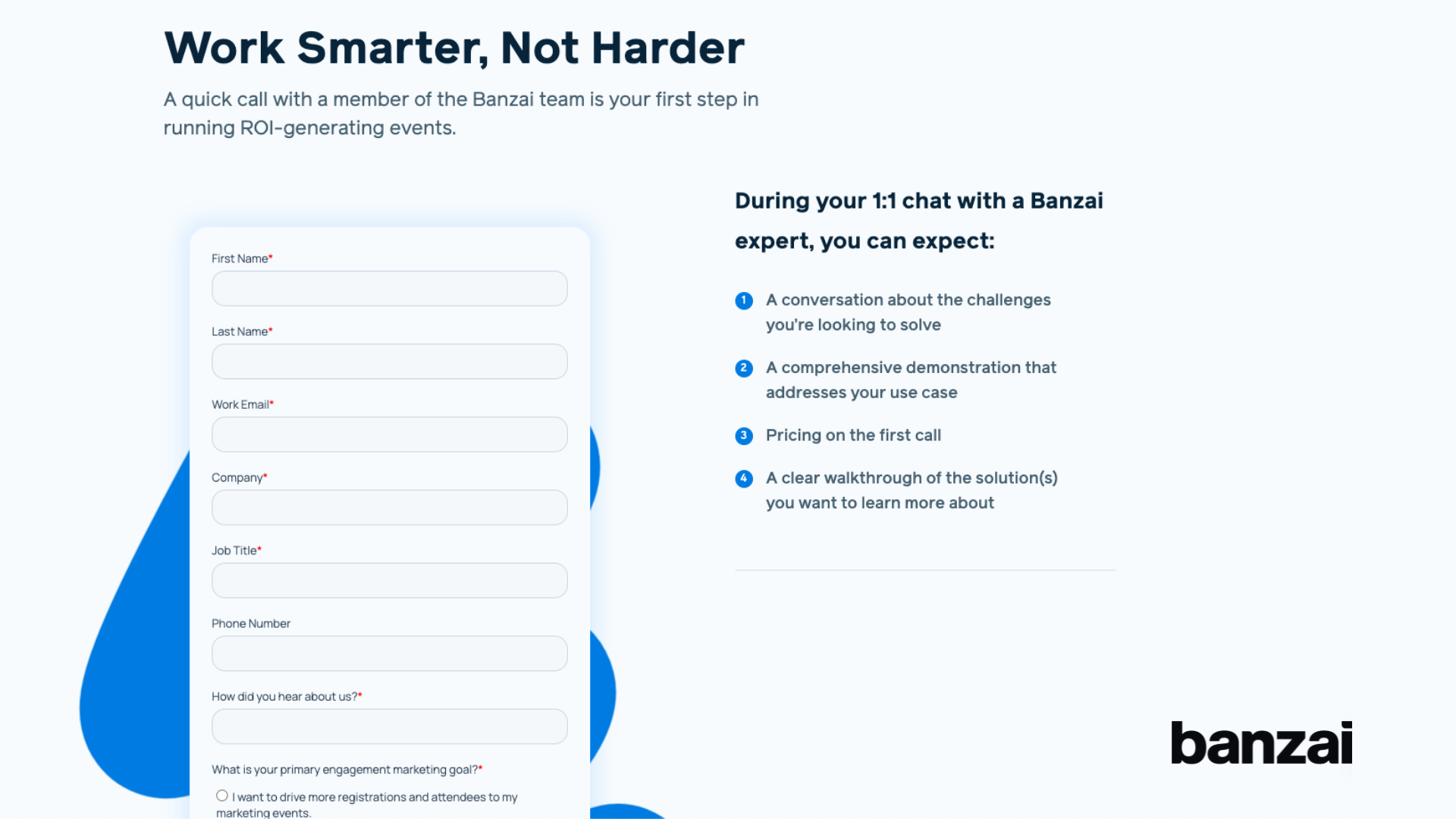 Book a Demo | Work Smarter With Banzai