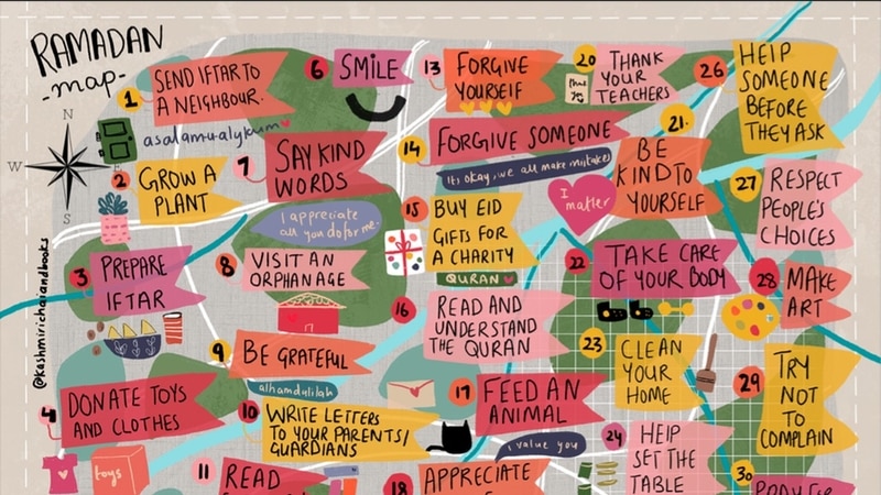 Ramadan Map by dearMuslimkids.com