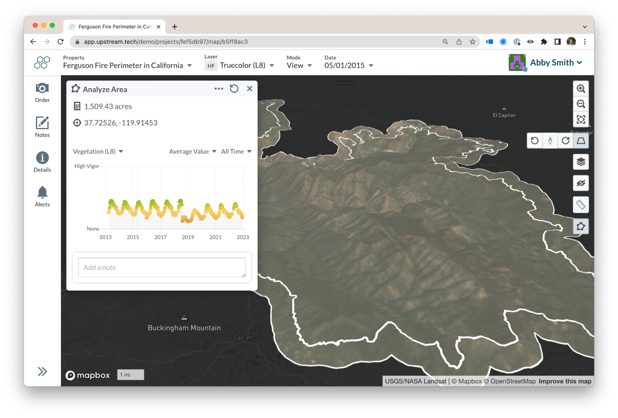 Landsat 8 now in Lens - Upstream Tech