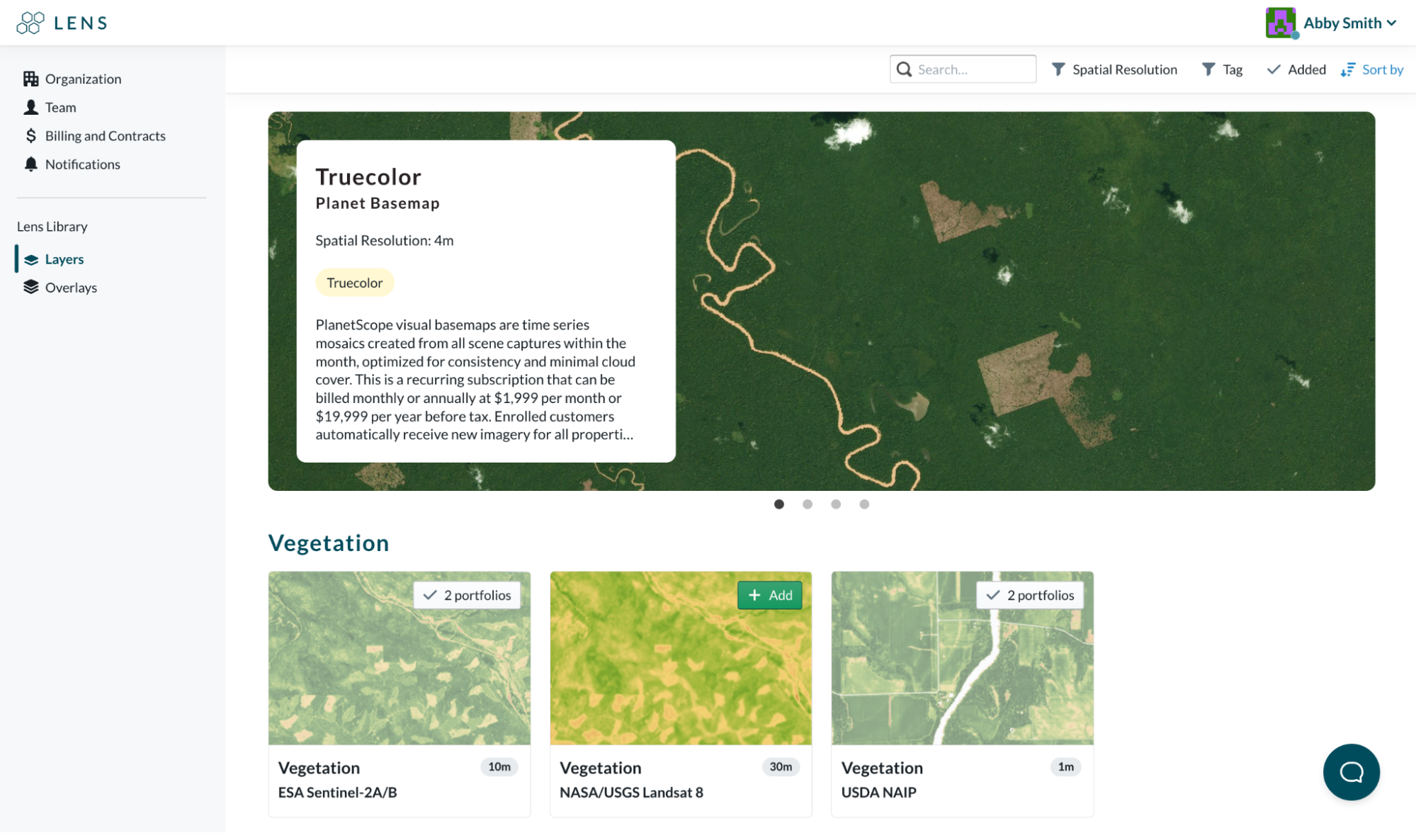 Planet basemaps now available in the Lens Library - Upstream Tech