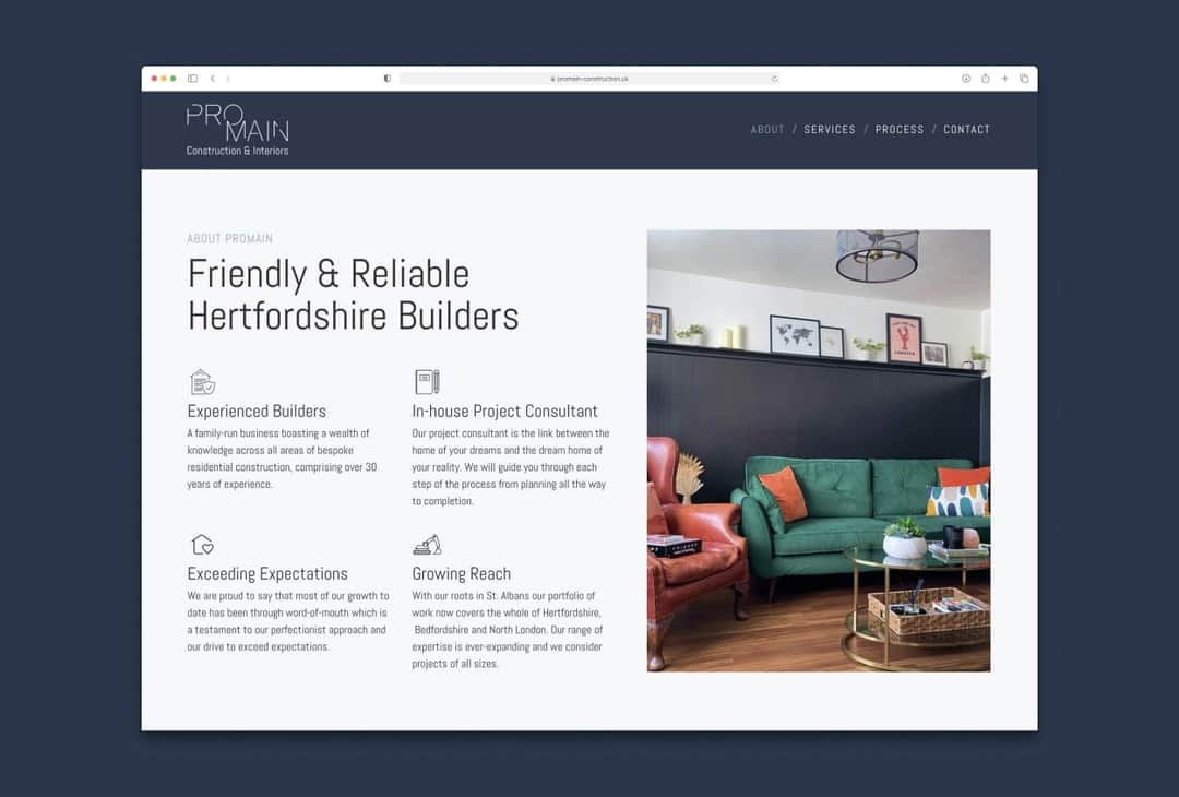 Promain Construction & Interiors | Web Design by EASISERV