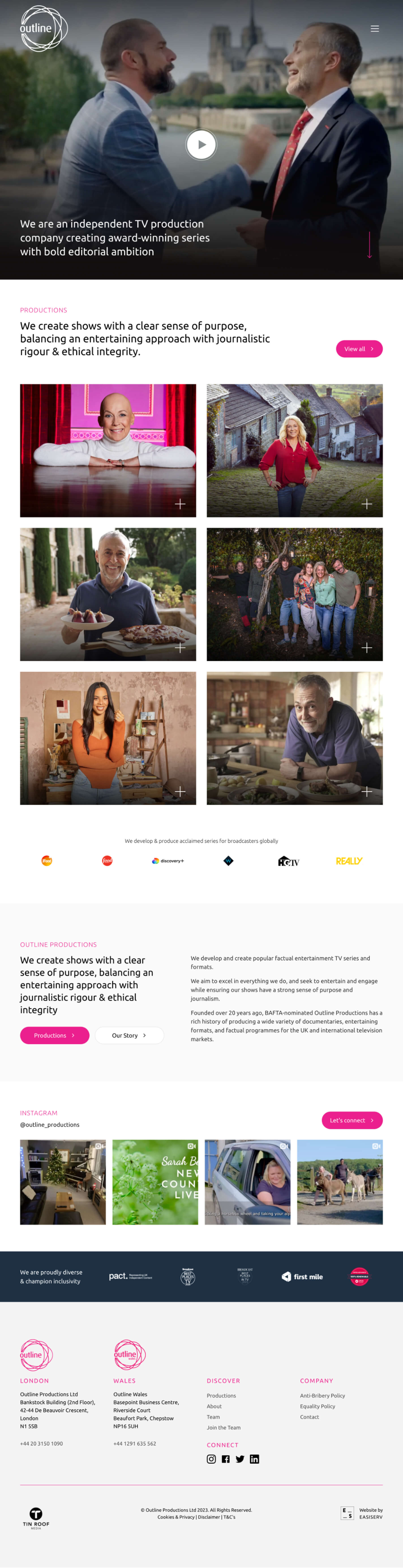 Outline Productions | Web Design by EASISERV