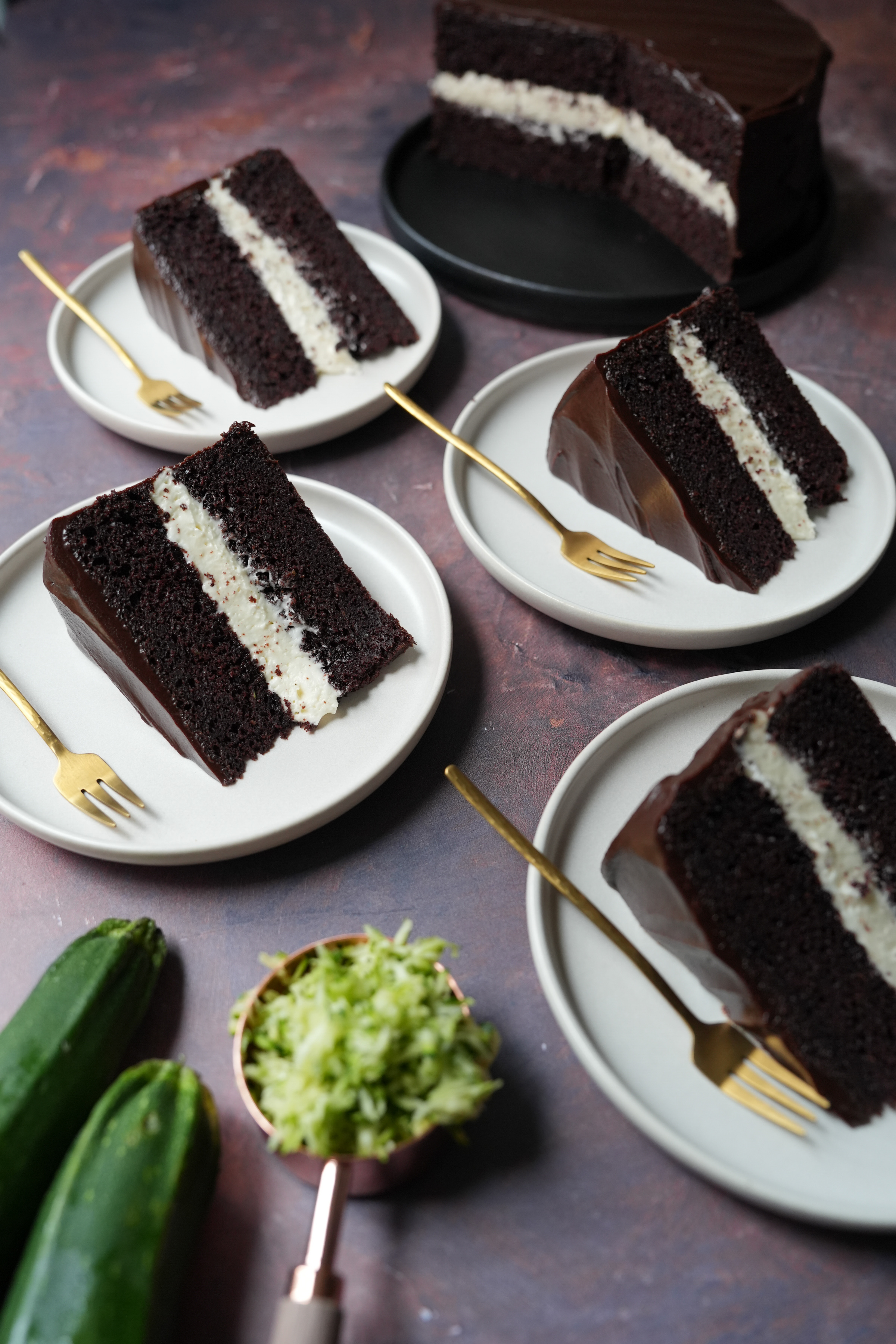 Zucchini Chocolate Layer Cake