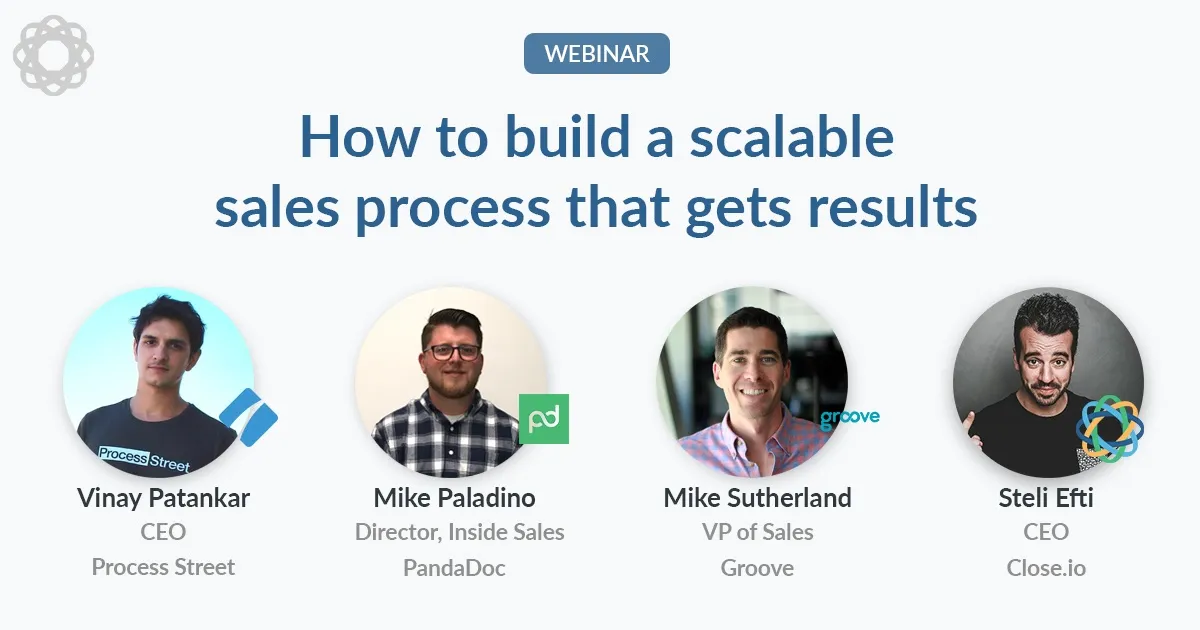 How to build a scalable sales process (Q&A webinar)