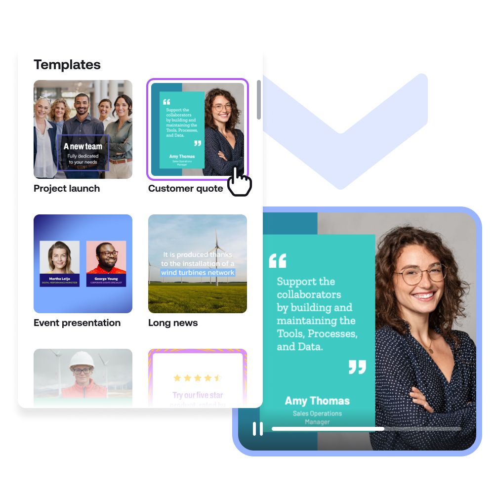 Modèles de vidéos marketing en ligne et personnalisables