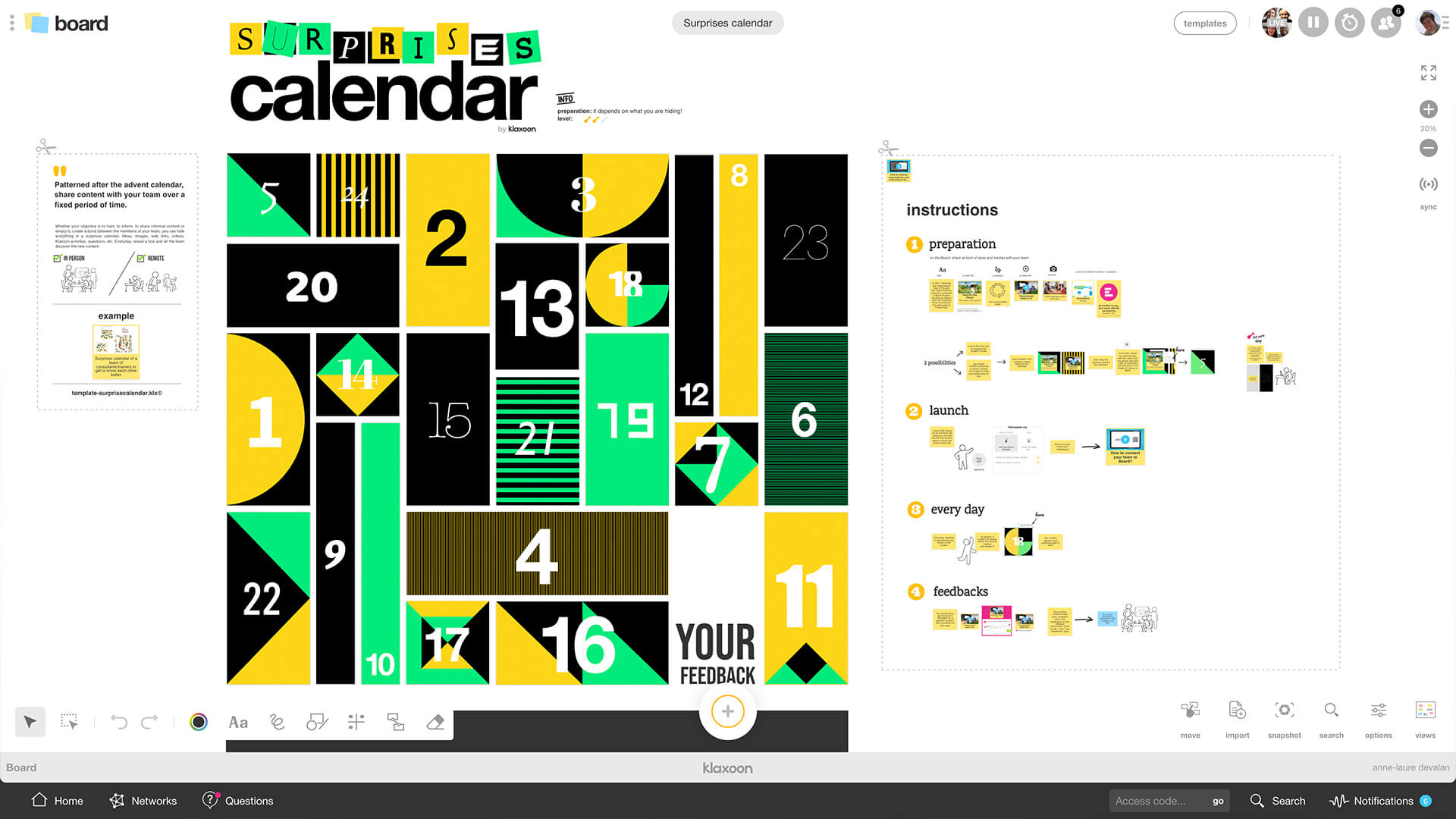 Surprise calendar: the collaborative advent calendar - Templates | Klaxoon