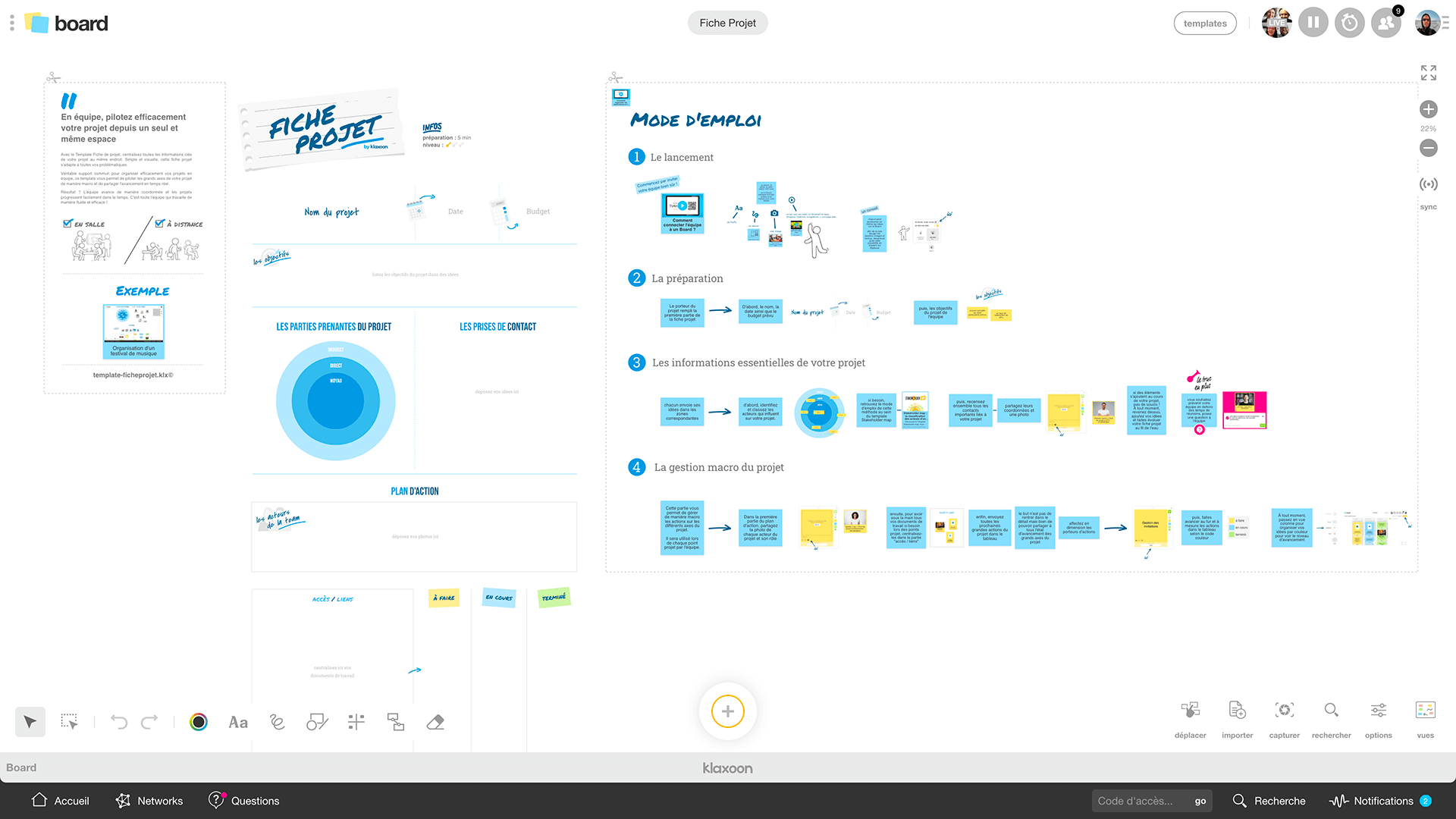 La fiche projet : l'outil de pilotage de vos projets - Templates | Klaxoon