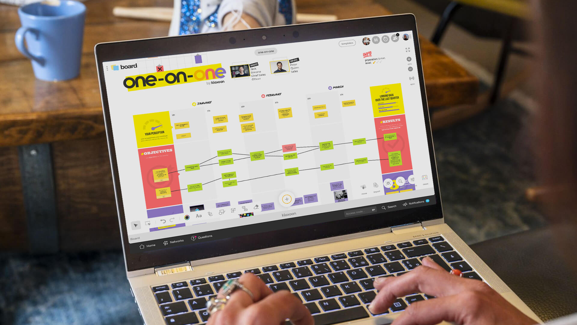 One-to-one: a ready-to-use visual meeting template - Templates | Klaxoon