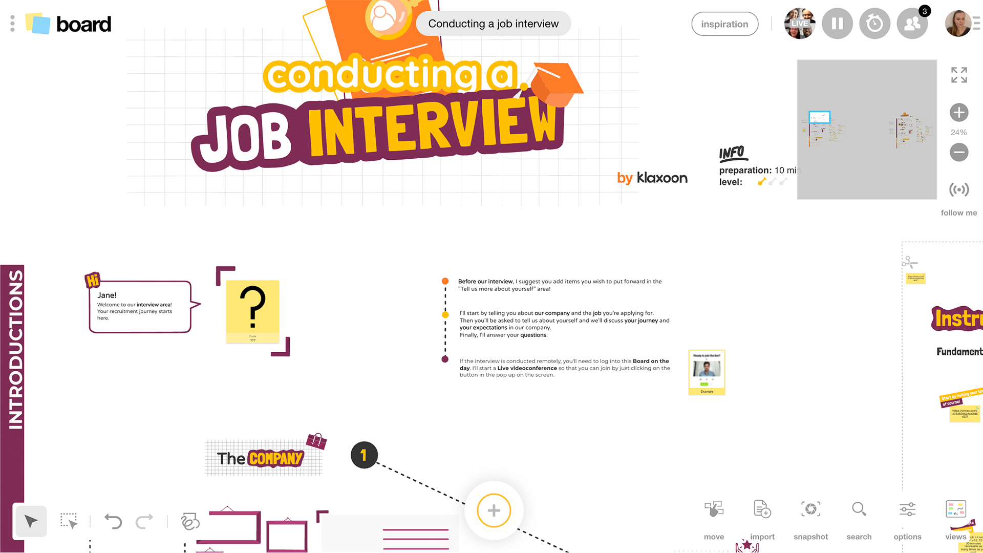 Conducting a job interview: a whiteboard for recruiter and applicant ...