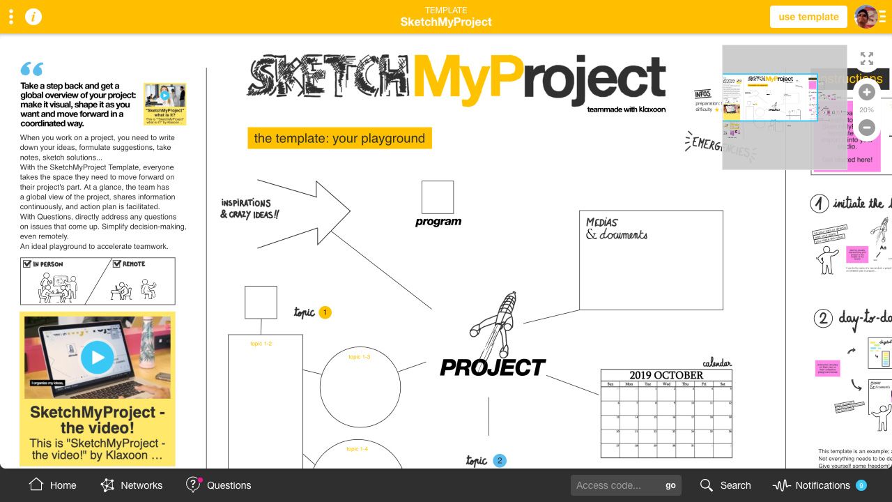 Sketch My Project: a visual project management plan - Templates | Klaxoon