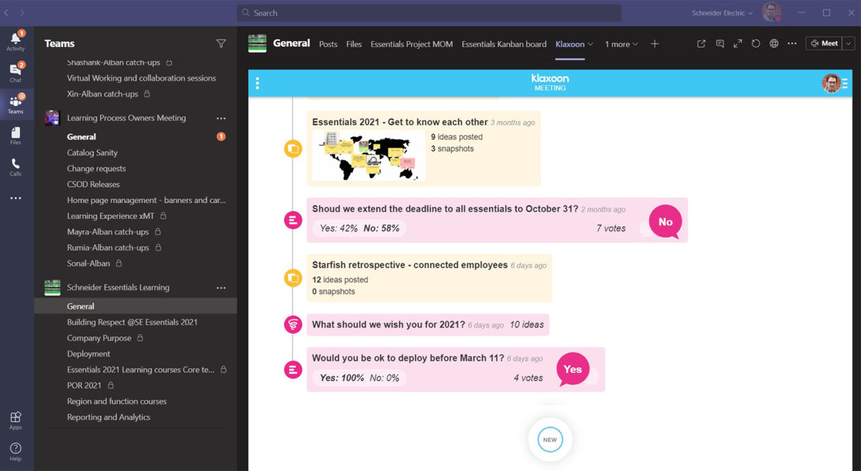 Schneider Electric makes learning experiences with Klaxoon x MS Teams ...