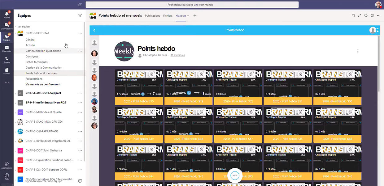 Facilitating online weekly meetings with Klaxoon and Microsoft Teams - Case studies | Klaxoon