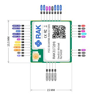RAK3172 STM32WLE5 Module LoRaWAN