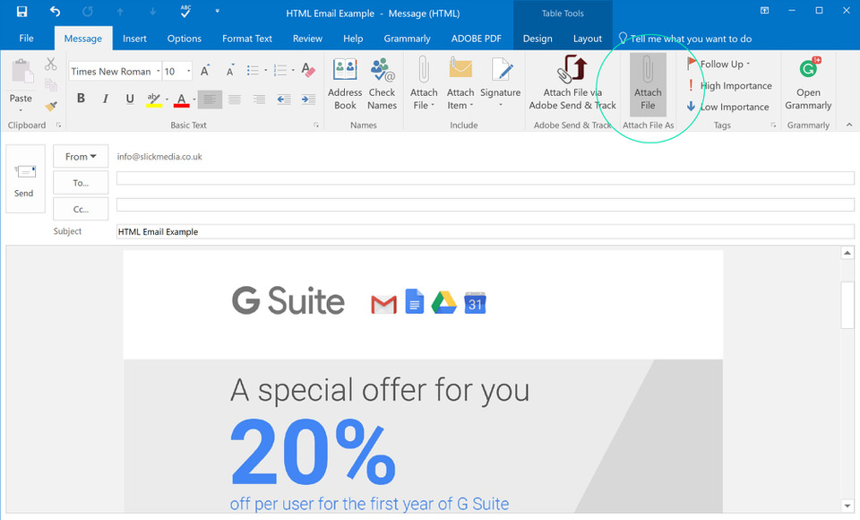 Create HTML Email With Outlook For Microsoft 365