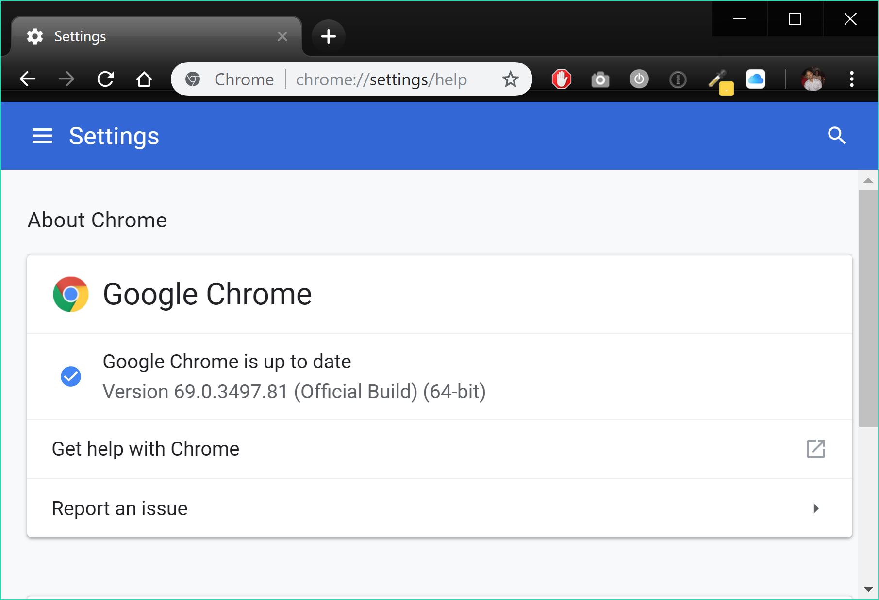 Update Google Chrome