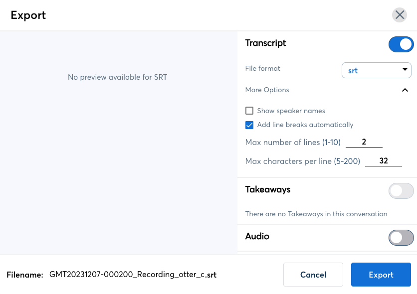 Transcribe Youtube videos from MP4 and MP3 into text in seconds | Otter.ai