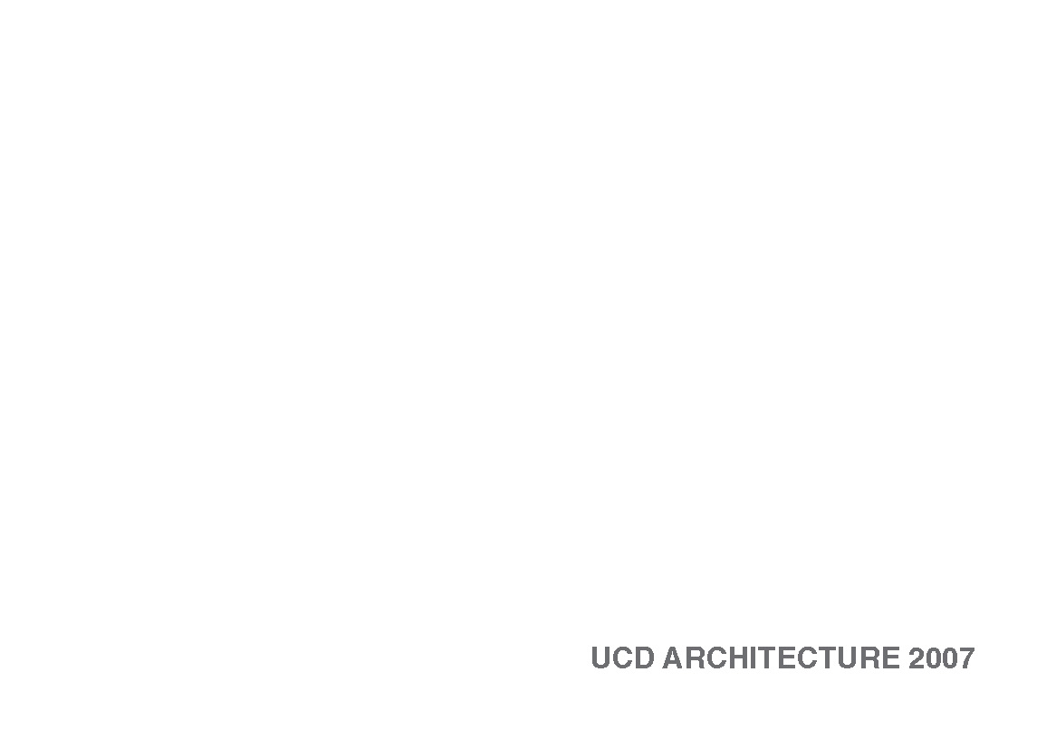 UCD Architecture 2007