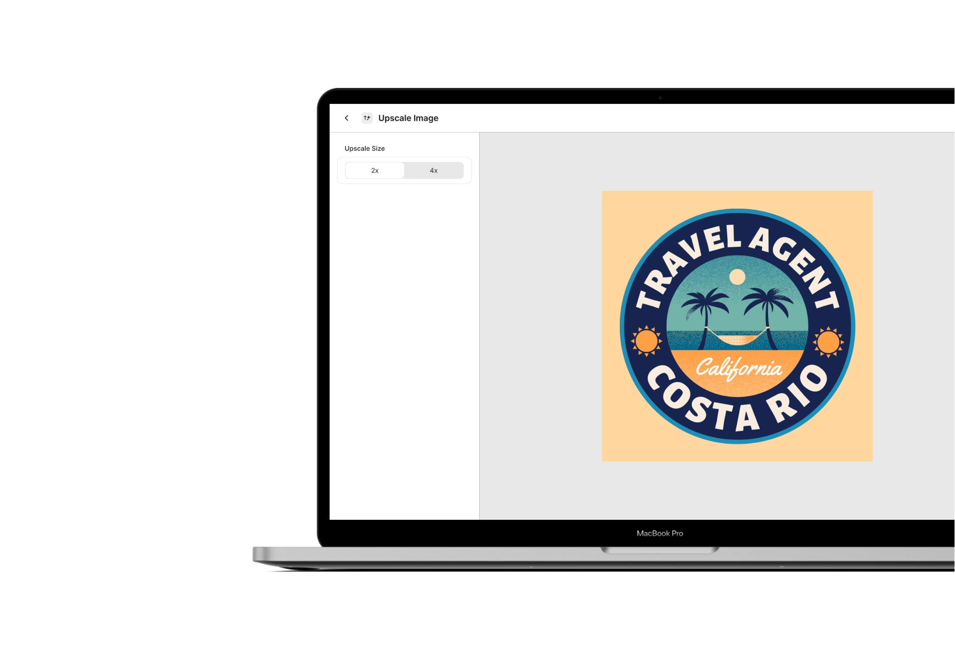 Upscale logo for free