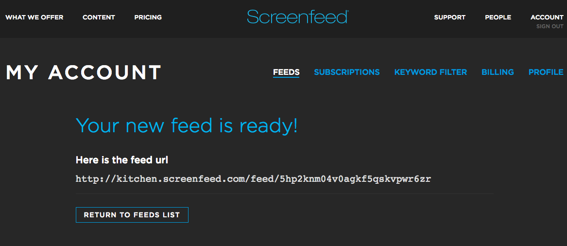 How to create an infotainment feed