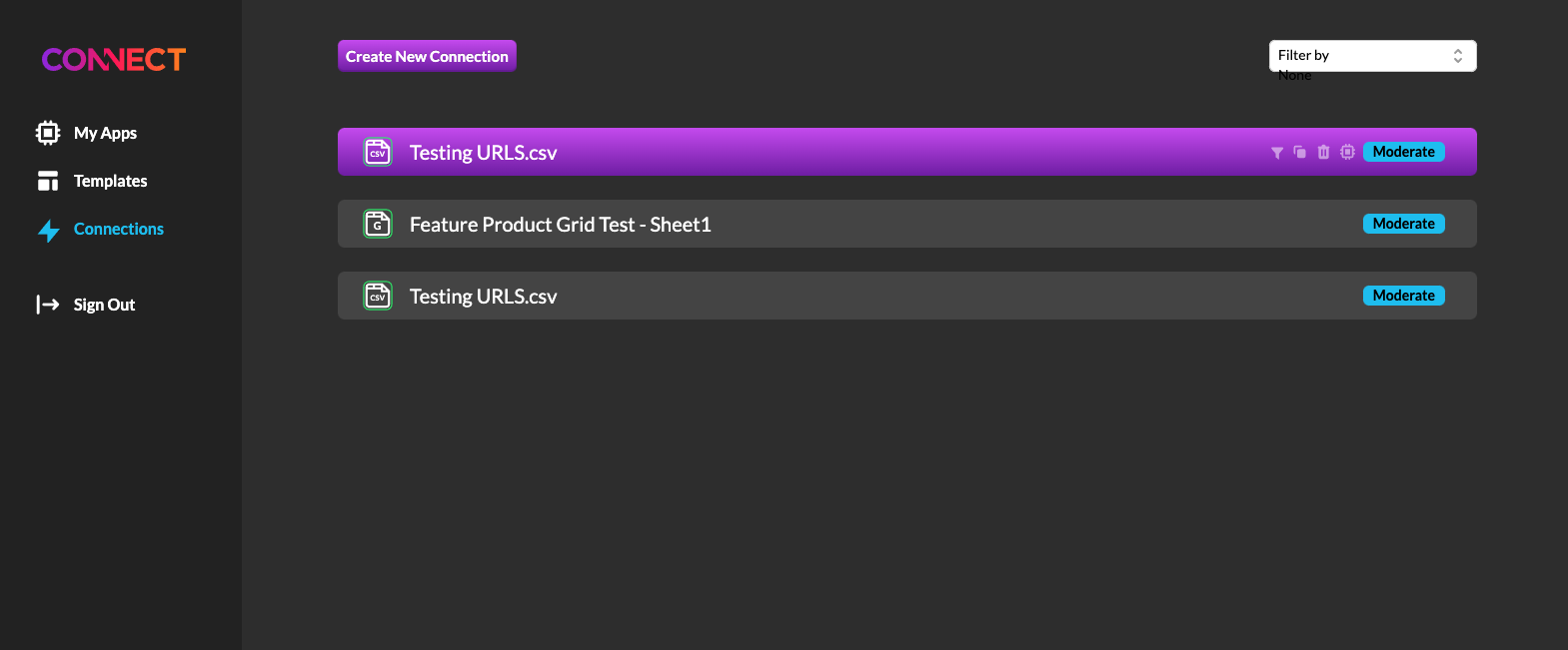 Managing Data Connections
