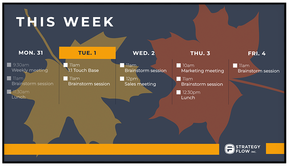 Seasonal Fall Digital Signage Content | 10 Examples