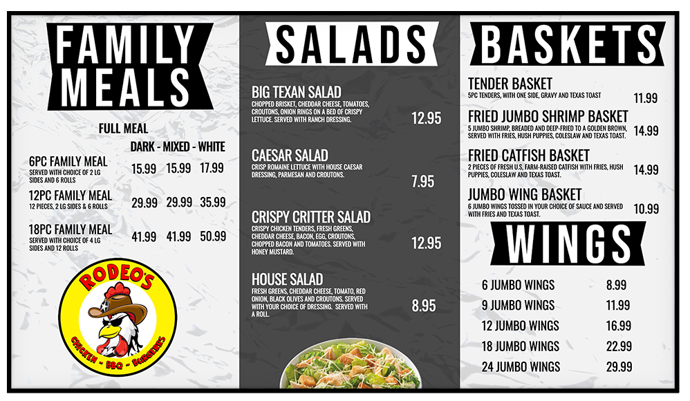 Conroe Rodeo's Menu Board Project with Screenfeed Connect