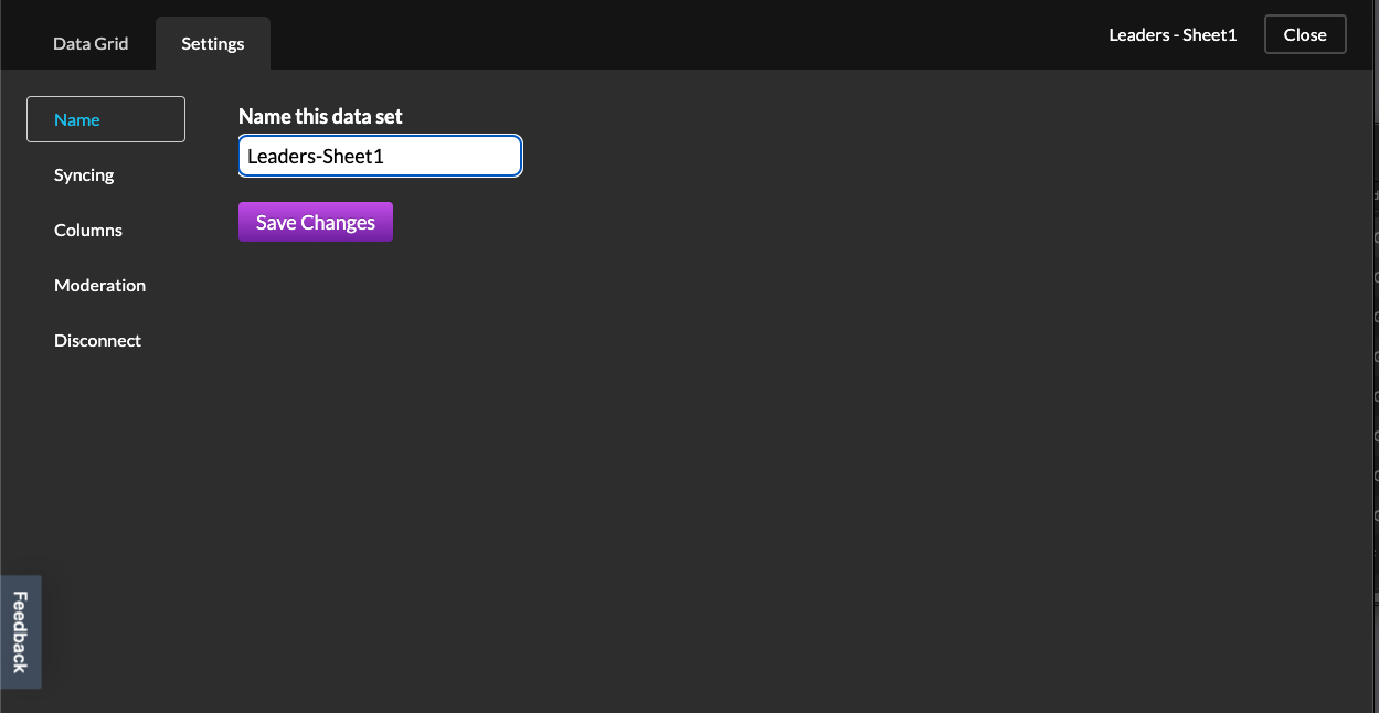 Managing Data Connections